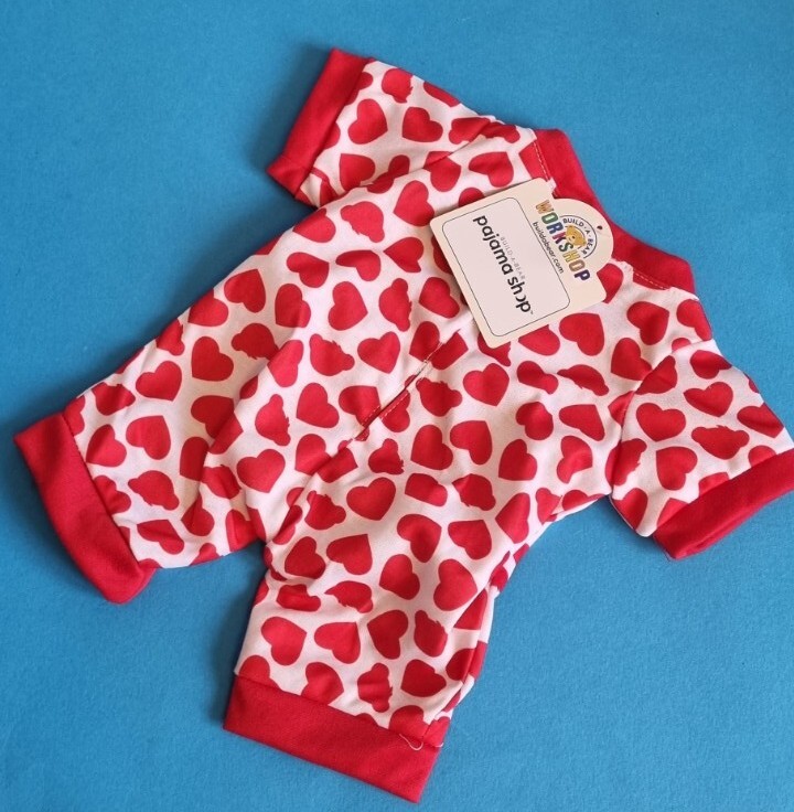 BUILD A BEAR Harts Sleeper PJ'S Red OUTFIT CLOTHES BNWT | eBay