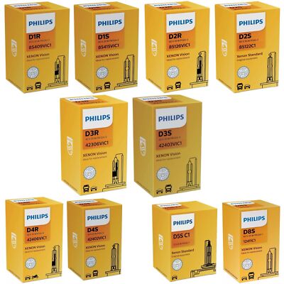 Philips Xenon Vision D1R D1S D2R D2S D3R D3S D4R D4S D5S D8S Alle Typen ...