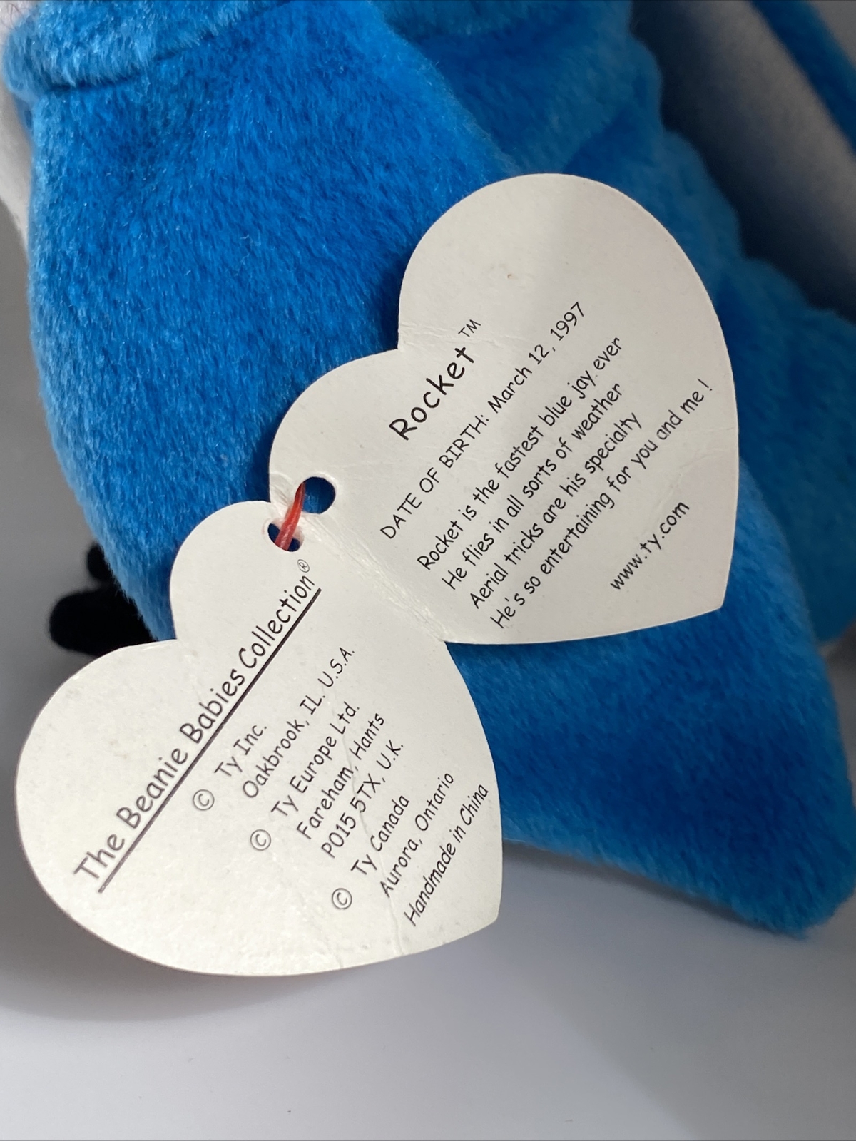 Ty Rocket The Blue Jay Beanie Baby Plush Toy (two Available From Seller ...