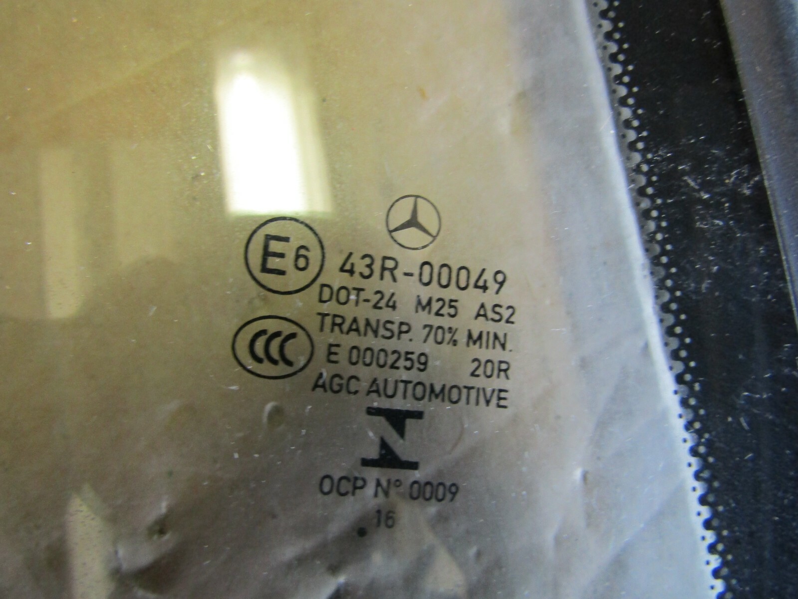 MERCEDES C Class W205 AMG C63 Rear Quarter Glass Right A2056700210 Ref ...