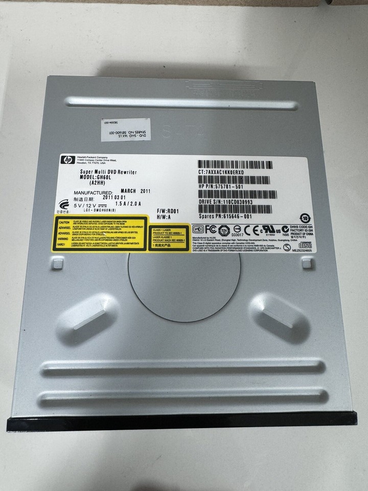 HP LightScribe Desktop 5.25" SATA DVD-RW Disk Drive | GH60L/A2HH ...