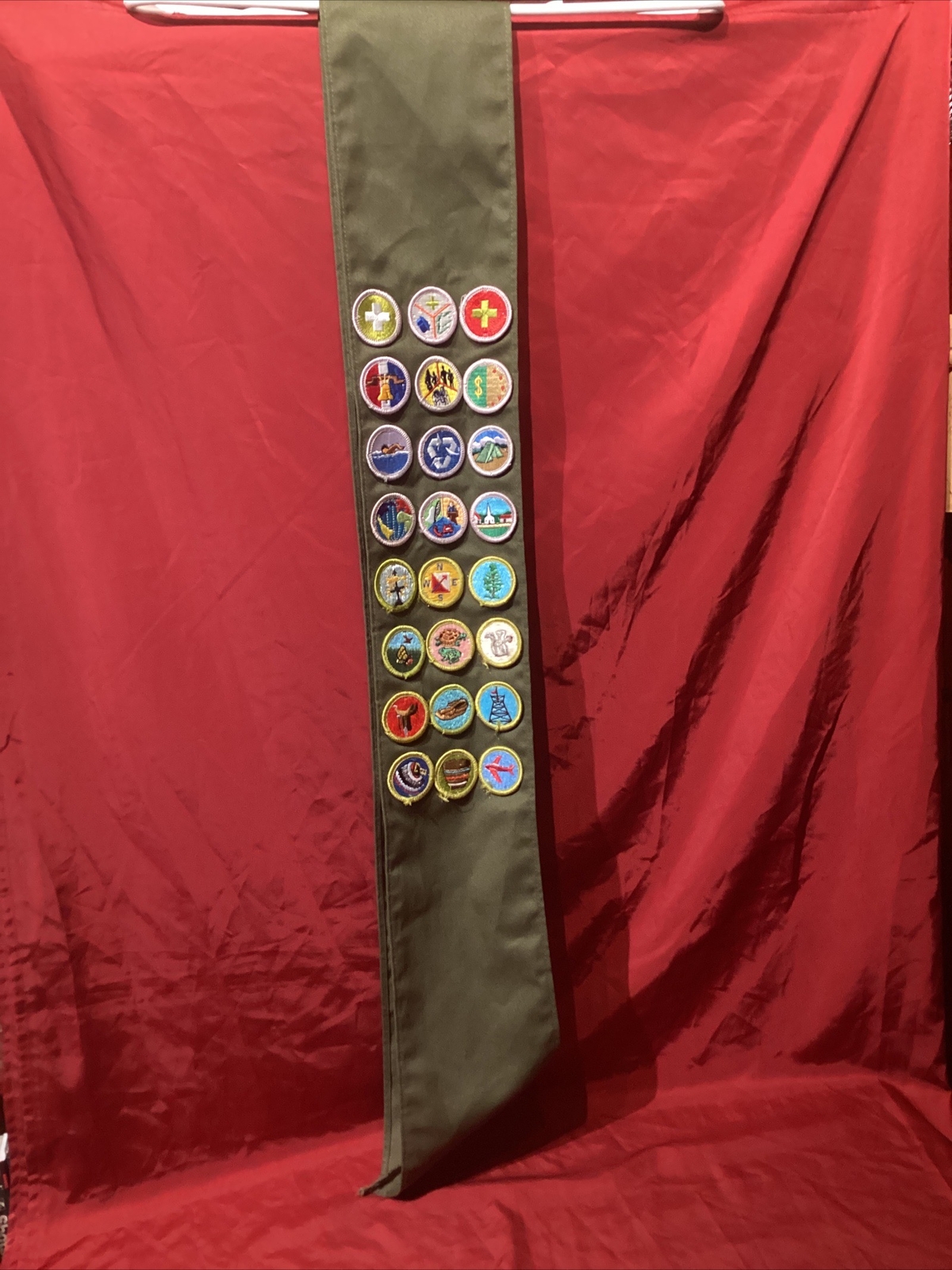 Boy Scout 1970's Merit Badge BSA Sash With 24 Merit Badges and Rank | eBay