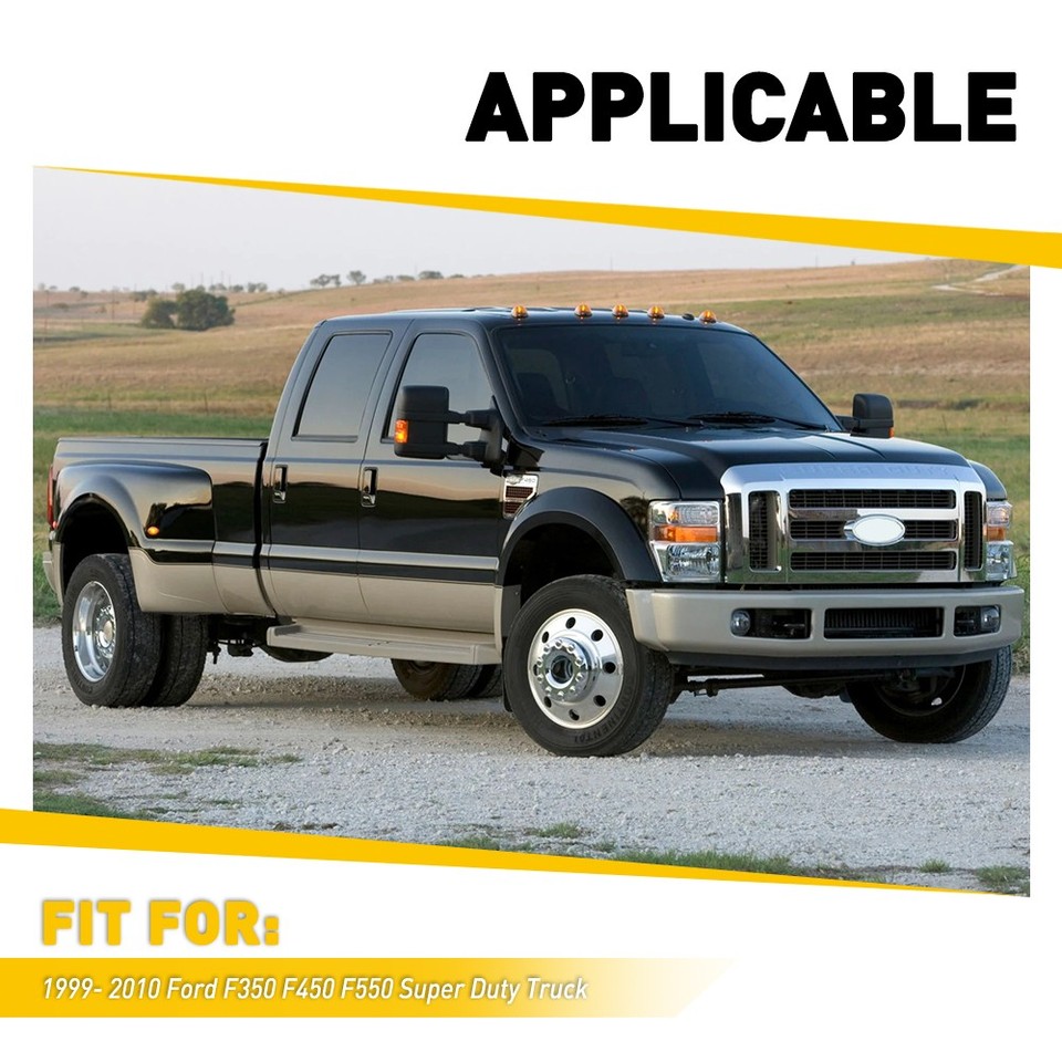 Fit 1999-2010 F350 SD Truck Red&Amber LED Bed Side Fender Lights Tail ...