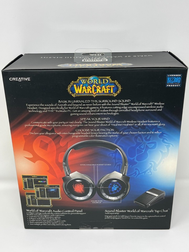 Creative Sound Blaster World of Warcraft WOW Wireless Headsets Gaming ...
