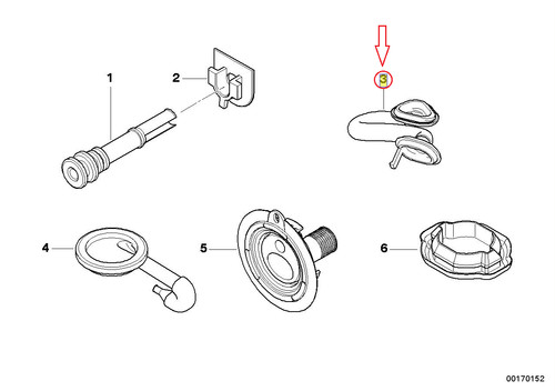 NEW BMW 3 E90 BOOT TRUNK LID WIRING GAITER GROMMET RIGHT 61136919394 ...
