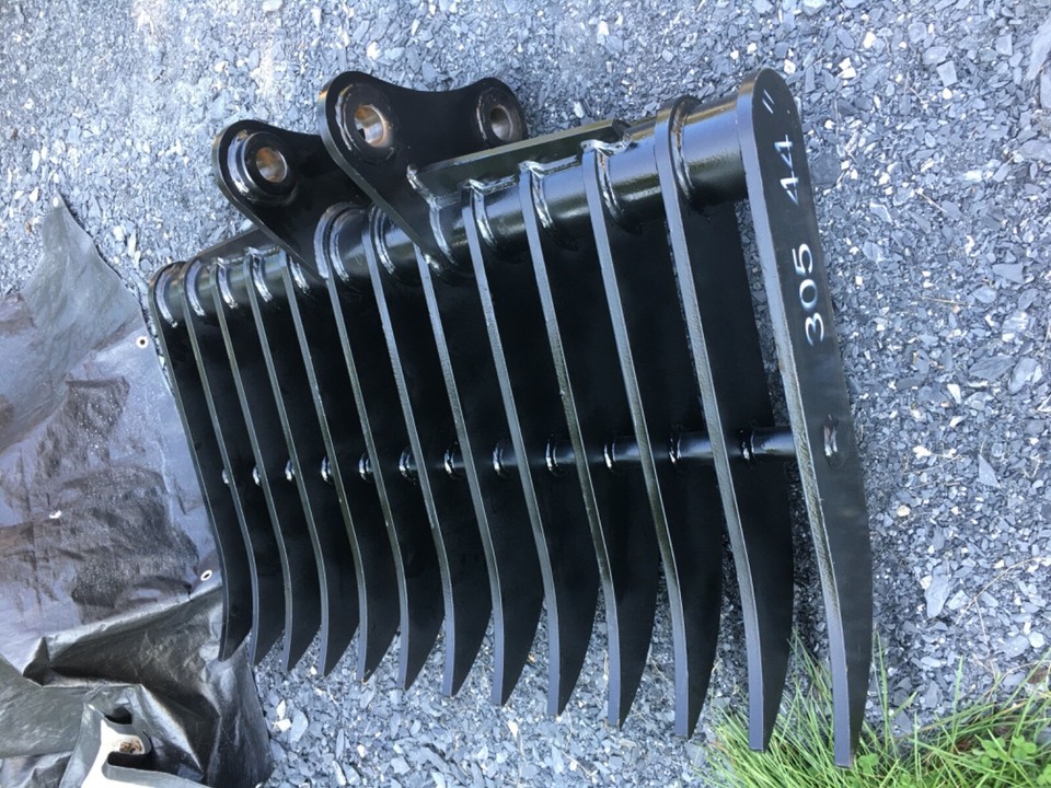 New Root Rake Excavator Attachment 45mm Pins CAT 305 | eBay