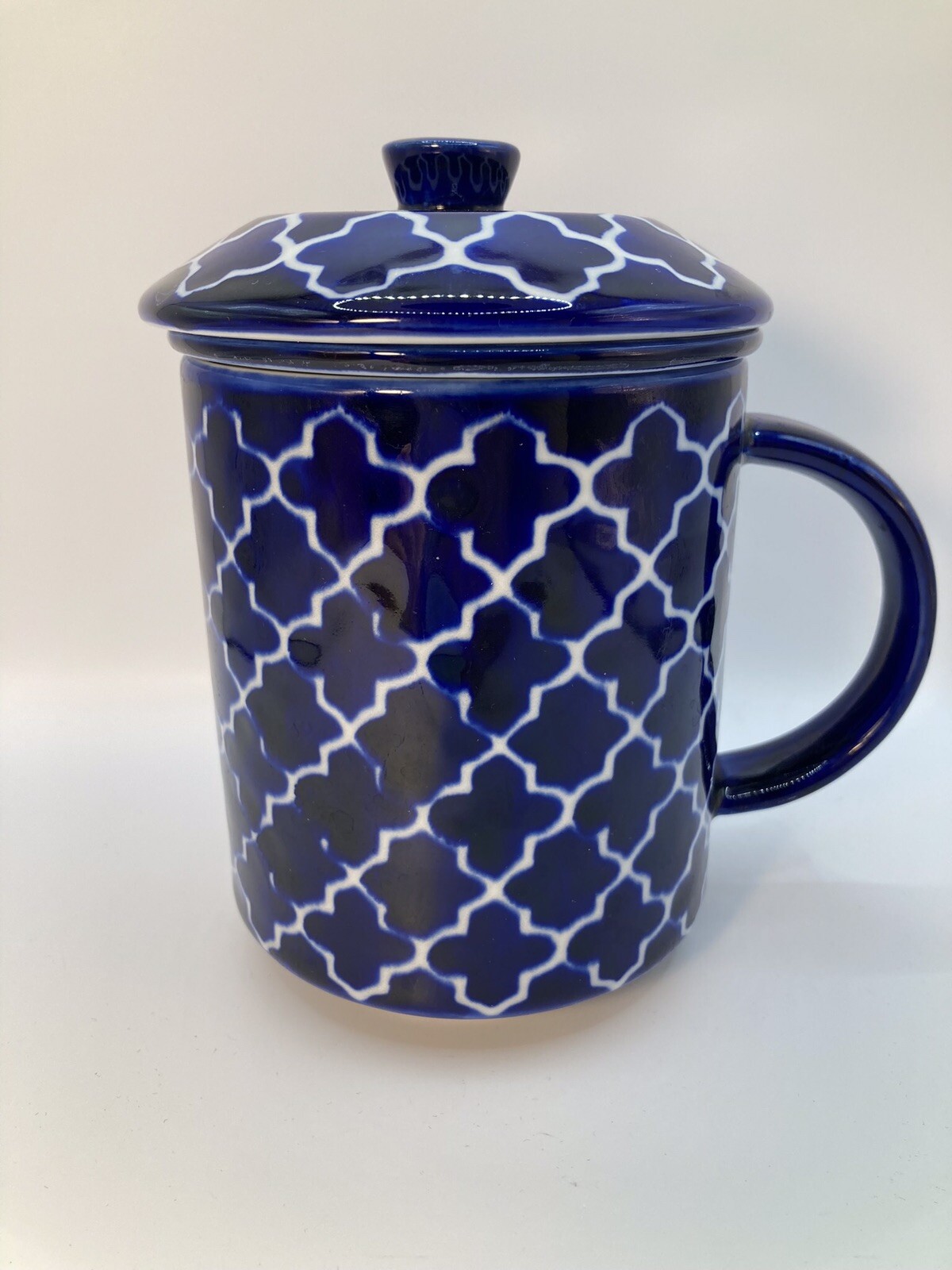 Porcelain Teavana Blue And White Tea Mug with Infuser and Lid. | eBay