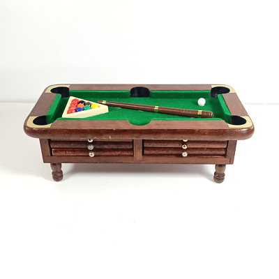 Miniature Pool Snooker Table Coaster Set Billiards Novelty Man Cave ...