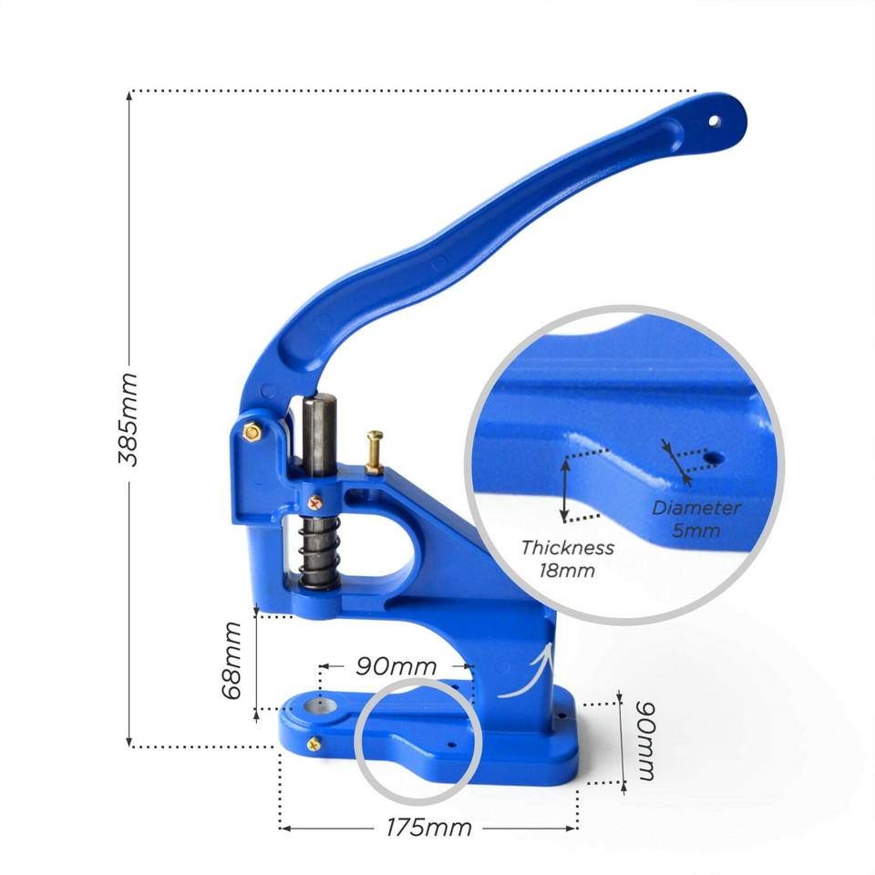 Hand Press for Double Cap Rivets, Eyelet Grommet, Rhinestone Rivets ...