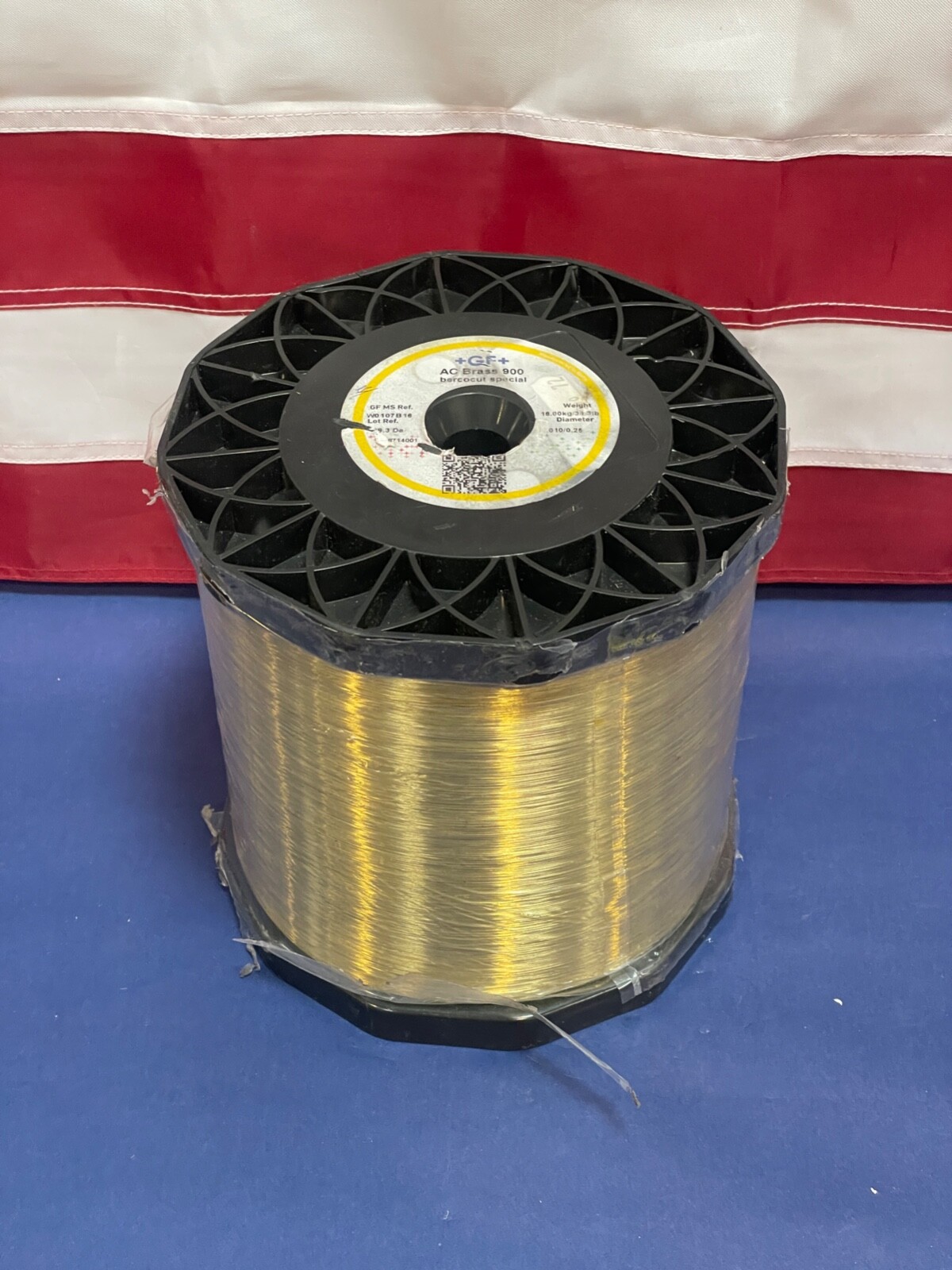 35.3 LBS Spool of 0.010" / 0.25mm DIA. BRASS EDM WIRE +GF+ AC BRASS 900 ...