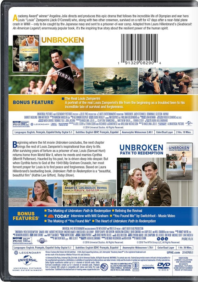 Unbroken / Unbroken - Path to Redemption DVD 191329082904 | eBay
