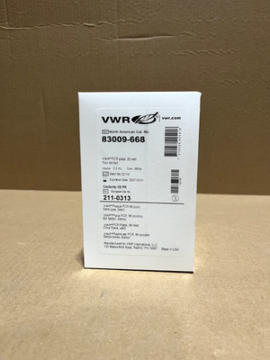 BOX OF 10: VWR Non-Skirted 96-Well PCR Plate Flat White 200uL / 0.2ml ...