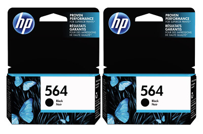 2PK GENUINE HP 564 Black Ink Cartridge for HP Deskjet 3520 3521 ...