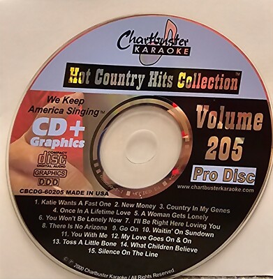 60205 COUNTRY HITS CHARTBUSTER KARAOKE CDG DISC | eBay