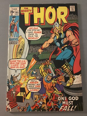 The Mighty Thor #181 Marvel Comics 1970 Stan Lee & Neal Adams Mephisto ...
