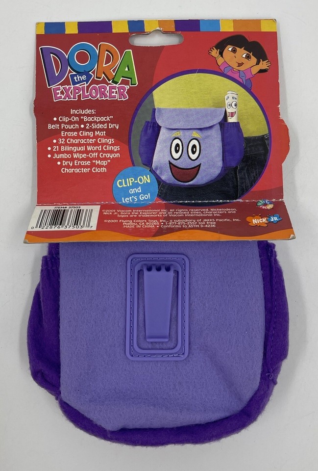 New Nickelodeon Dora The Explorer Purple 6" Clip On Backpack w ...