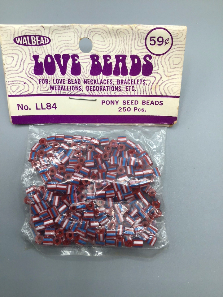 WALBEAD - Authentic LOVE BEADS - Pony Seed Beads - Retro 70s Hippie ...