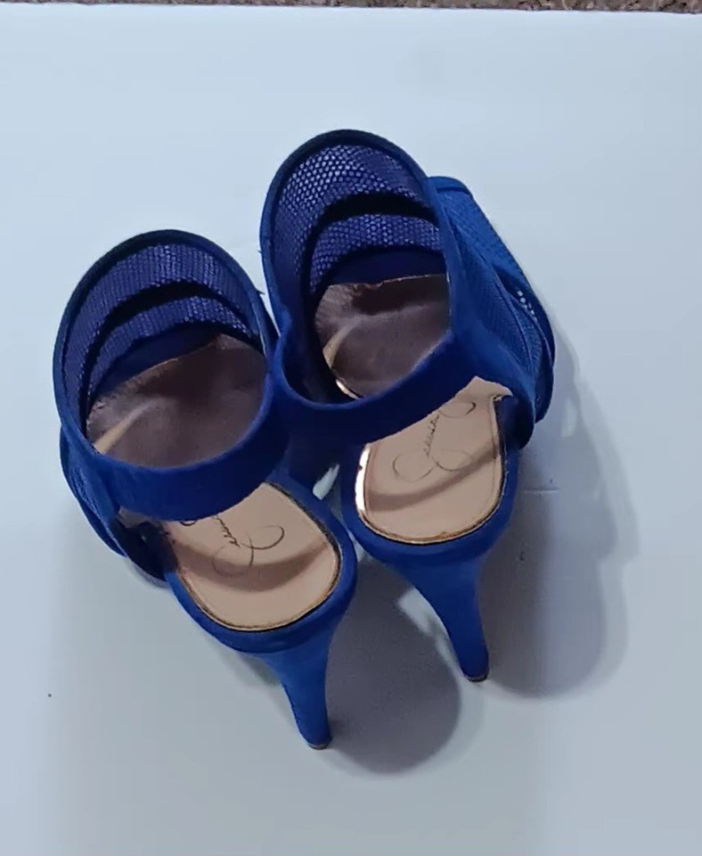 Jessica Simpson Blue Swade Heels Size 8.5 | eBay