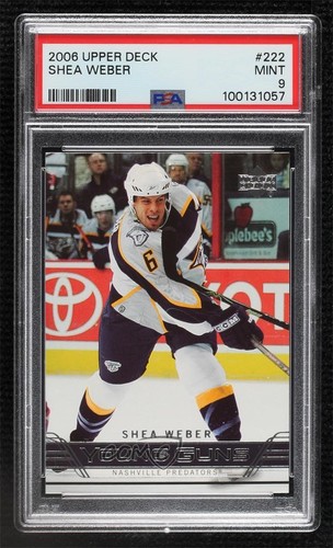 2006-07 Upper Deck Young Guns Shea Weber #222 PSA 9 MINT Rookie RC HOF ...