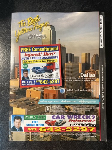 The Real Yellow Pages Dallas Phone Book 2019 AT&T Directory | eBay