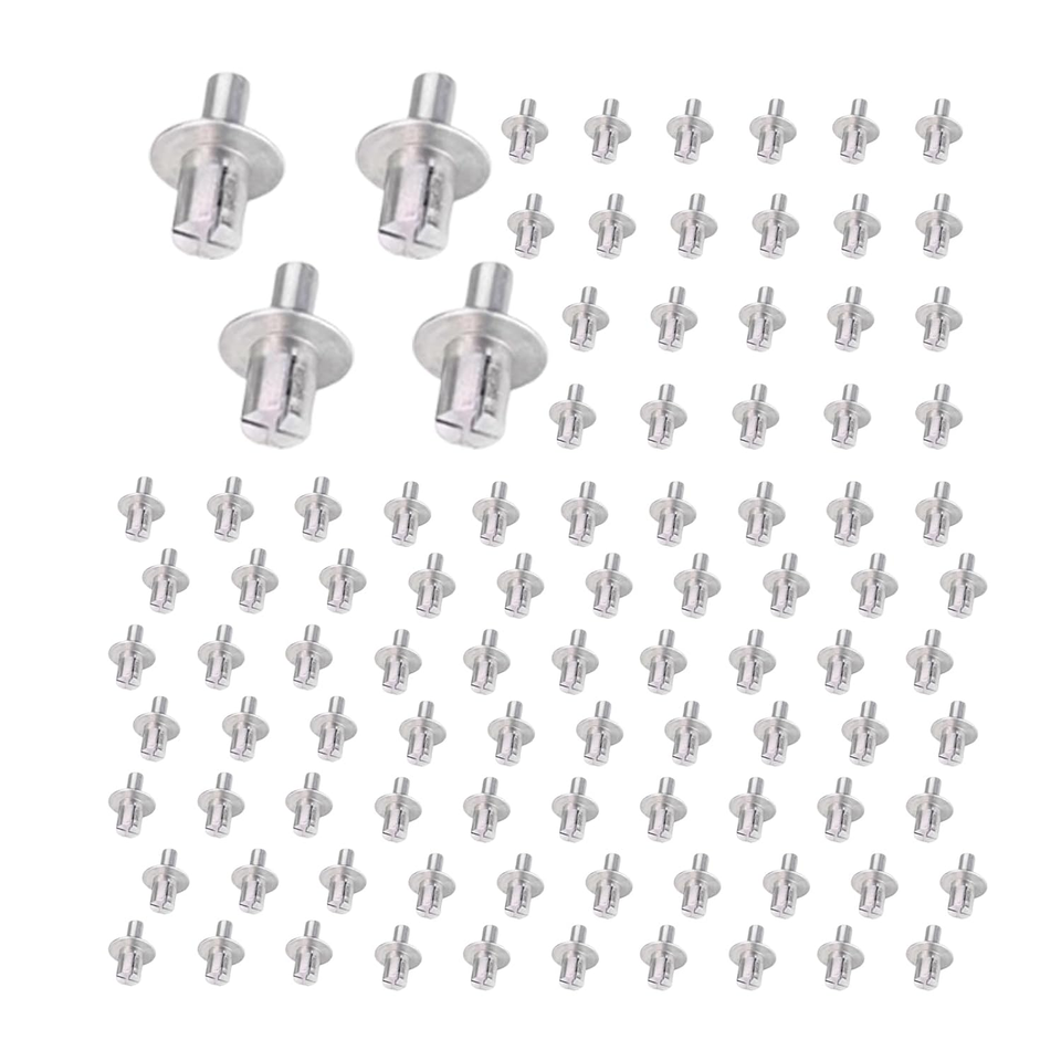 100 Pcs Hammer Drive Rivets, Aluminum Core Rivets with round Head, for ...