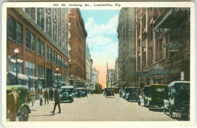 Louisville KY A Busy 4th Street Looking South | eBay