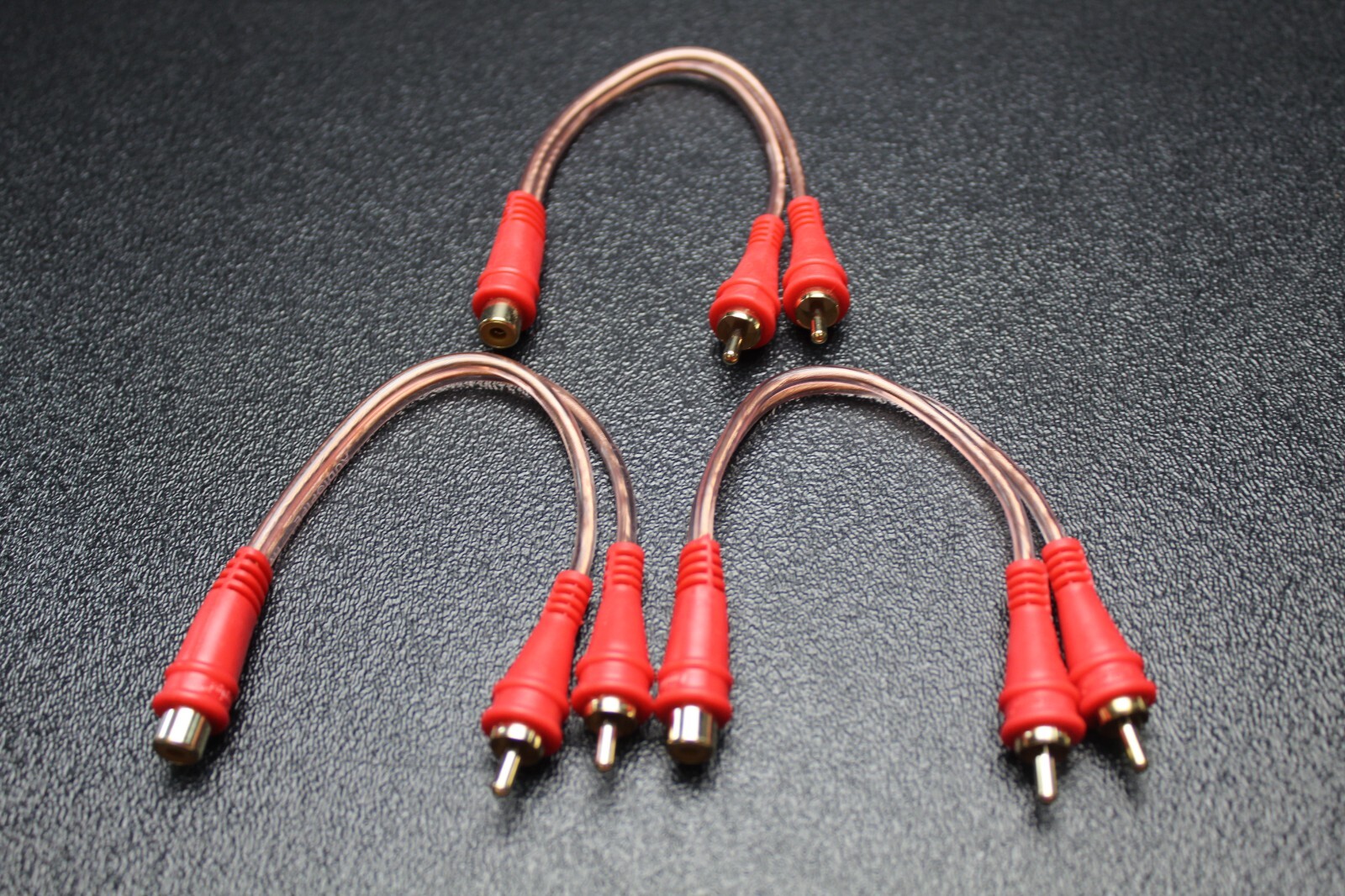 3 PCS RCA WIRE AUDIOPIPE Y SPLITTER 1 FEMALE 2 MALE CAR HOME AUDIO ...