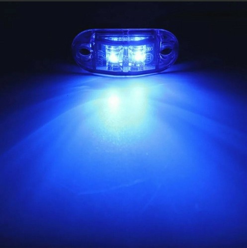 1X 12V 24V DC BLUE Side Light LED Marker Boat Trailer Truck Clearance ...