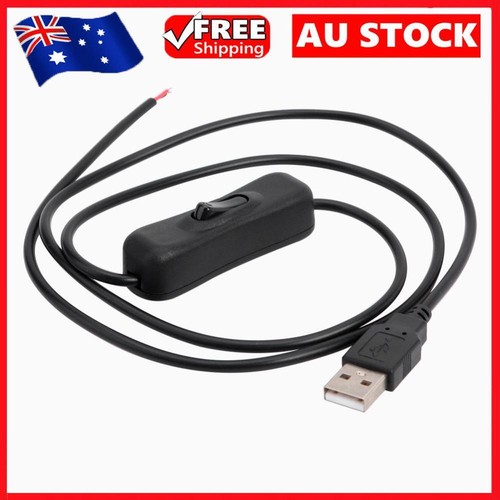 USB Power Cable 2 Pin USB 2.0 Male Cord Extension DIY with Switch ...