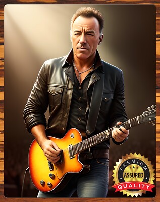 Bruce Springsteen - Painting - To Be Signed By Artist - Metal Sign 11 x ...