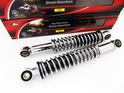 HONDA MR50 ELSINORE 74-75 270mm JBS CHROME REAR SHOCK ABSORBERS EYE TO ...