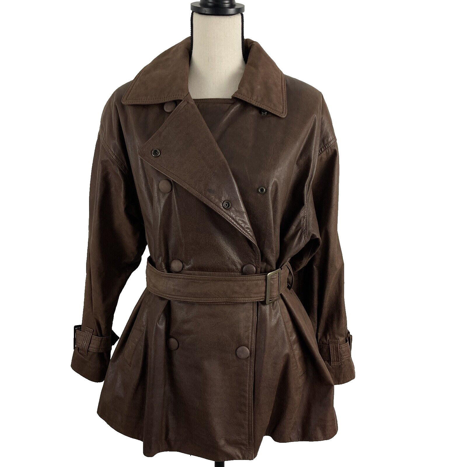 Wilson Adventure Bound Leather Coat Womens Small Over… - Gem