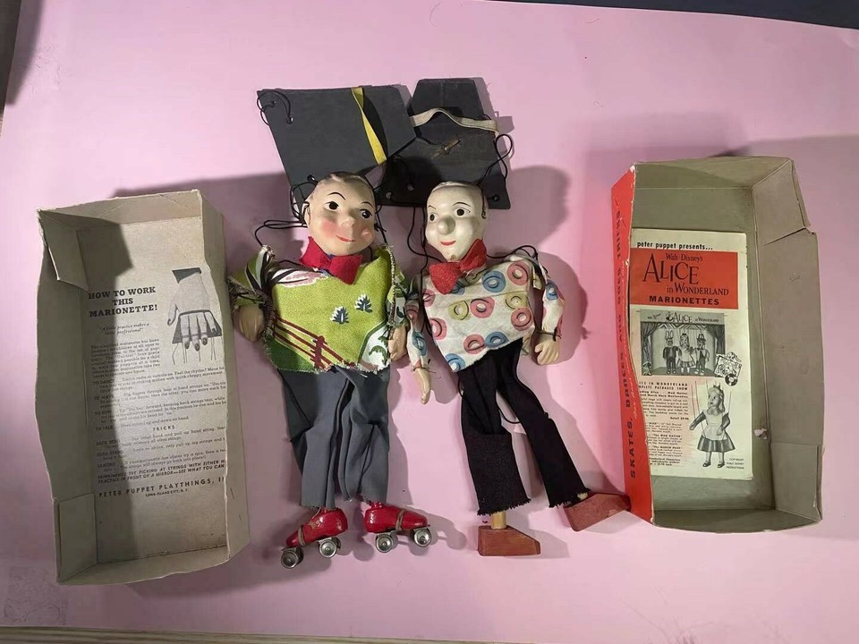 Pair of PETER PUPPET MARIONETTE TOY 1950S PETER PATTY With Original Box ...