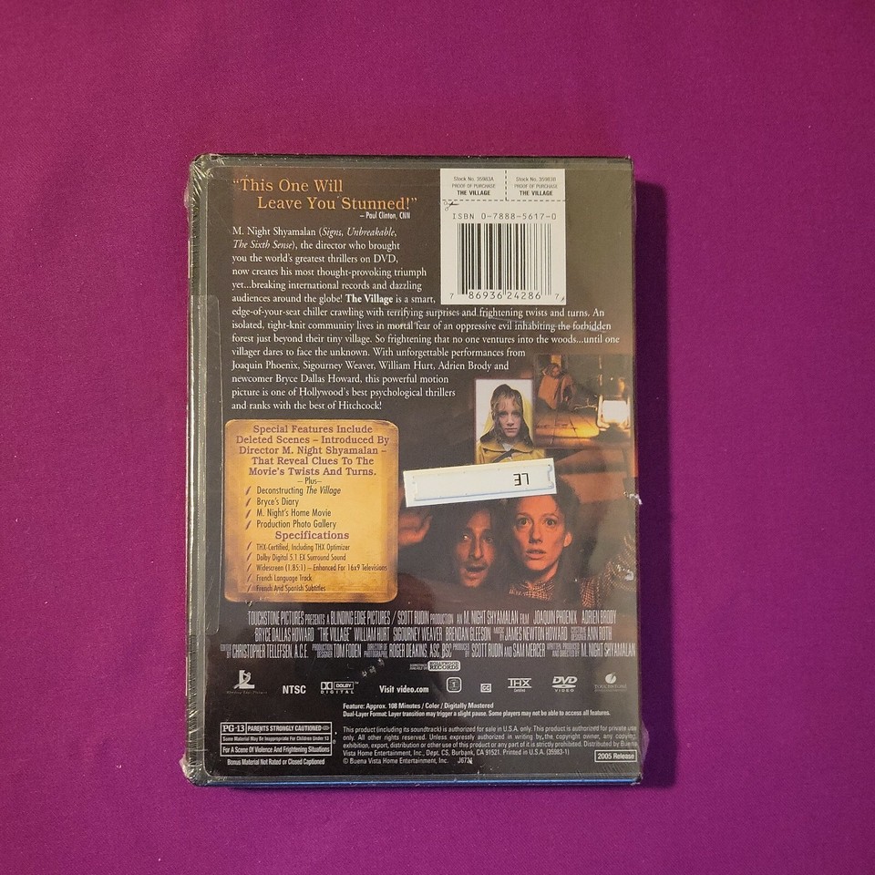 The Village (DVD, 2004 security device enclosed). 786936242867| eBay