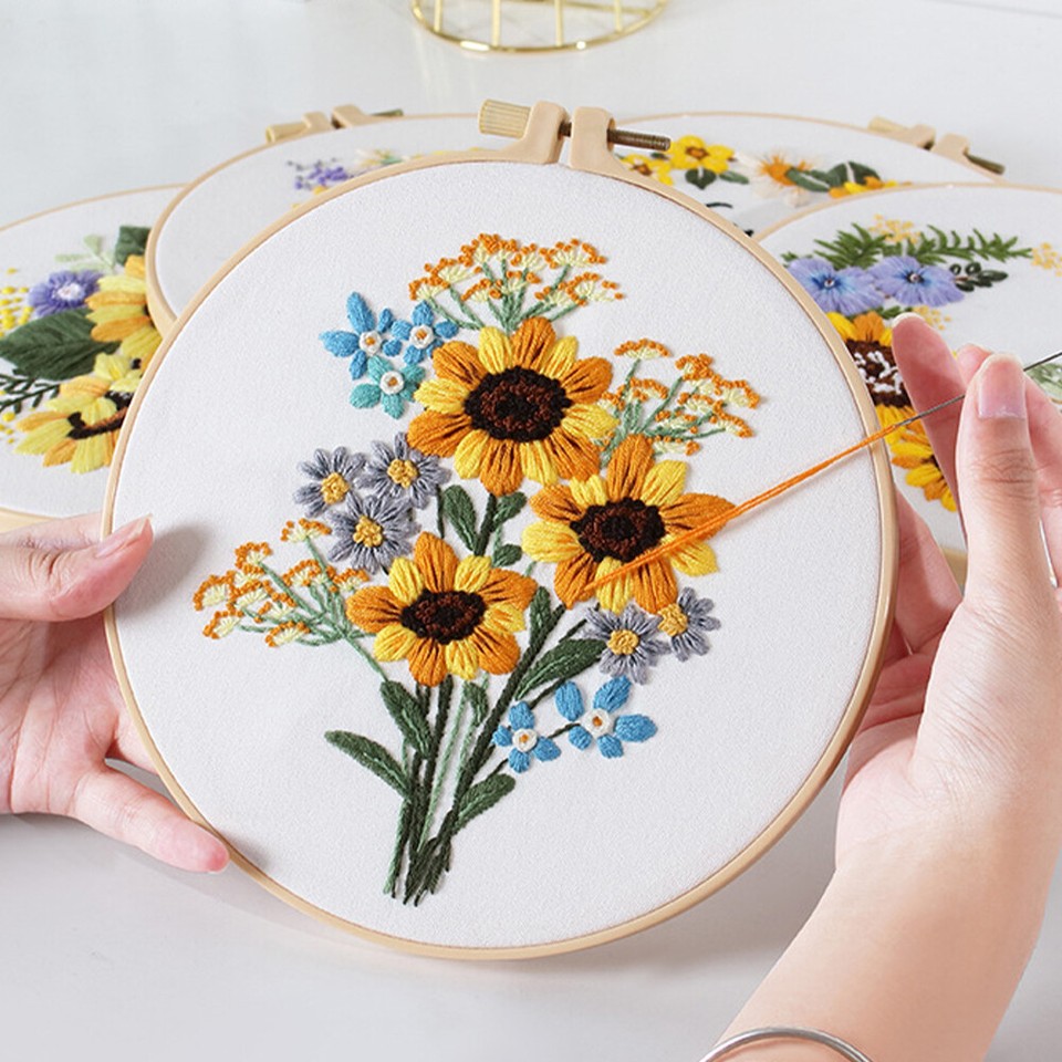 Cross Stitch Kit Set for Beginners-Handmade Embroidery DIY Craft Pro ...