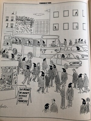 Dessin Vintage Advertising "La peine de mort" selon Hoviv (Janvier 1977 ...