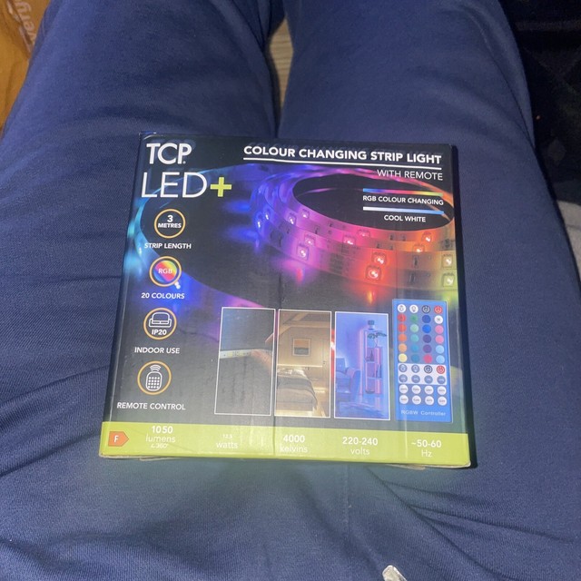 TCP Smart LED 3 Metre Colour Changing Tape Light With Remote 18watt for ...