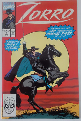 ZORRO #1 (1990) MARVEL COMICS IAN RIMMER! MARIO CAPALDI ART! WESTERN ...