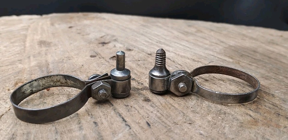 Collier Support Pompe ancien velo 1900 Old bike pump Holder Bici ...