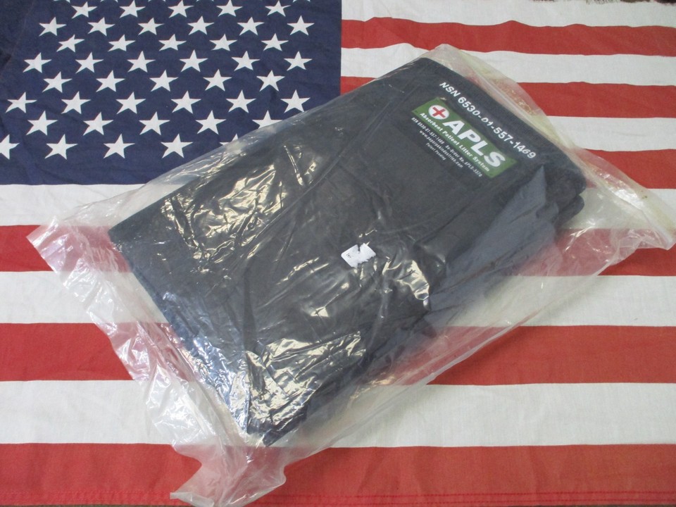 MILITARY TACTICAL LITTER PORTABLE STRETCHER APLS PATIENT CARRY BLACK ...