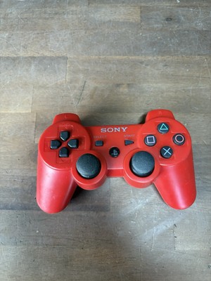 Genuine PS3 PlayStation 3 - Red Wireless Dualshock Controller CECHZC2E ...