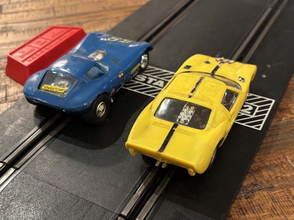 Vintage Strombecker Road America Slot Car Racing Set with 3 Cars ...
