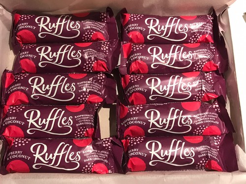 10x Jamesons Raspberry Coconut Ruffle Bar Gift Box Chocolate Vegan ...