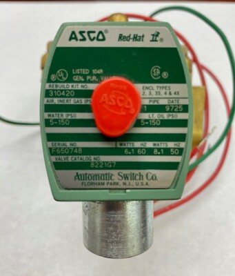 PRICE REDUCED! NEW ASCO RED HAT 8221G7 SOLENOID VALVE | eBay