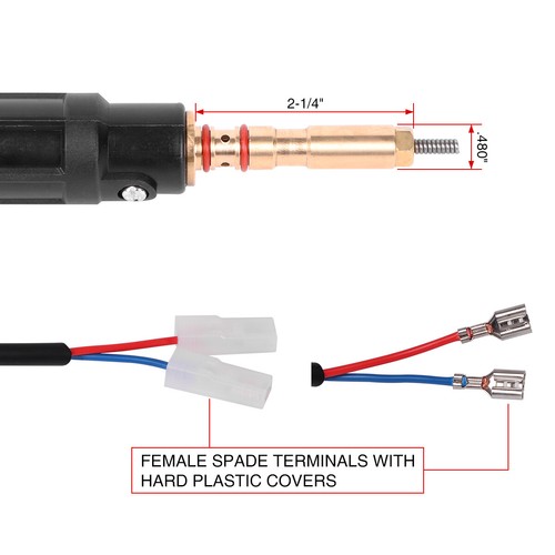 Flexible Head MIG Welding Gun 100A 10ft Replace Hobart Handler 135/140 ...