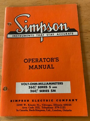 Manuals & Books - Simpson 260 Series