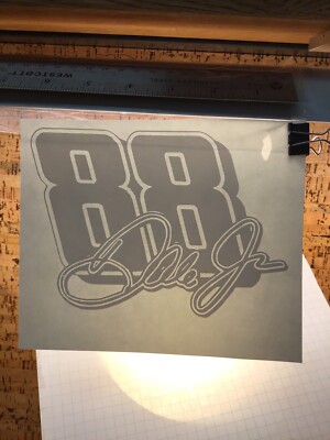 Dale Earnhardt Jr. 88 Dale Jr BIG- WHITE - Vinyl Sticker Decal - MM4 ...