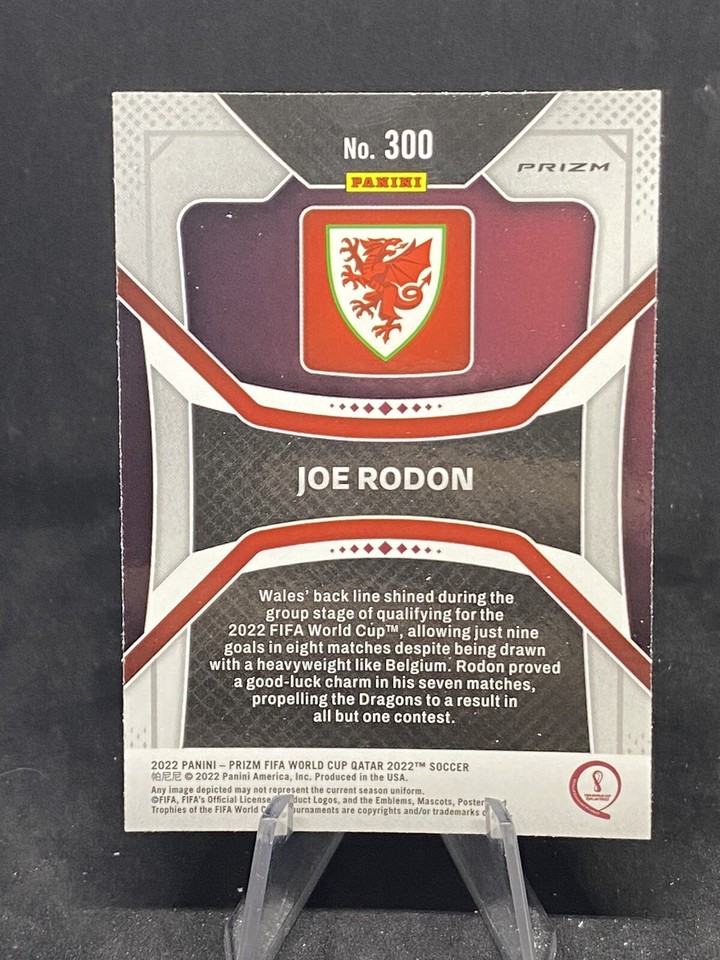 Joe Rodon RC 2022 Prizm FIFA World Cup Rookie Green Wave SP #300 Wales ...