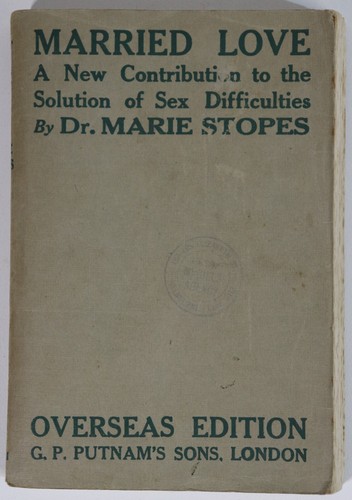 1933 Married Love by Dr Marie Stopes Antique Sex Psychology Reference ...