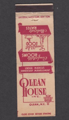 Olean House Inc Olean NY matchcover | eBay